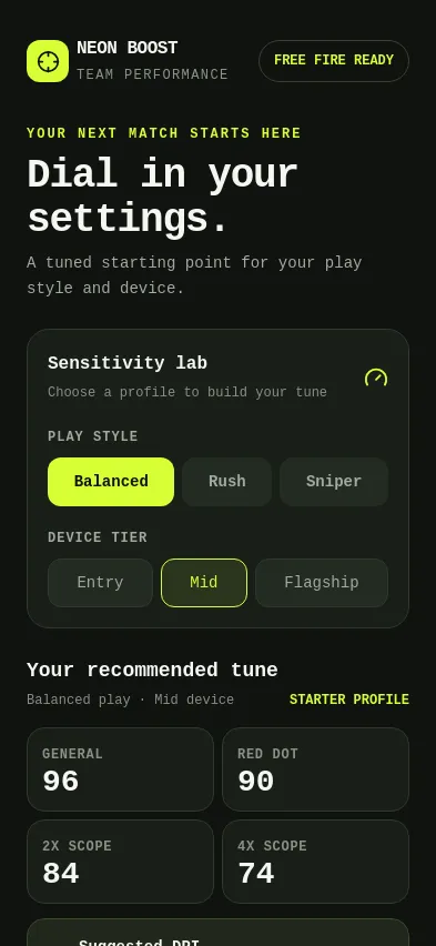 Neon Boost for Free Fire