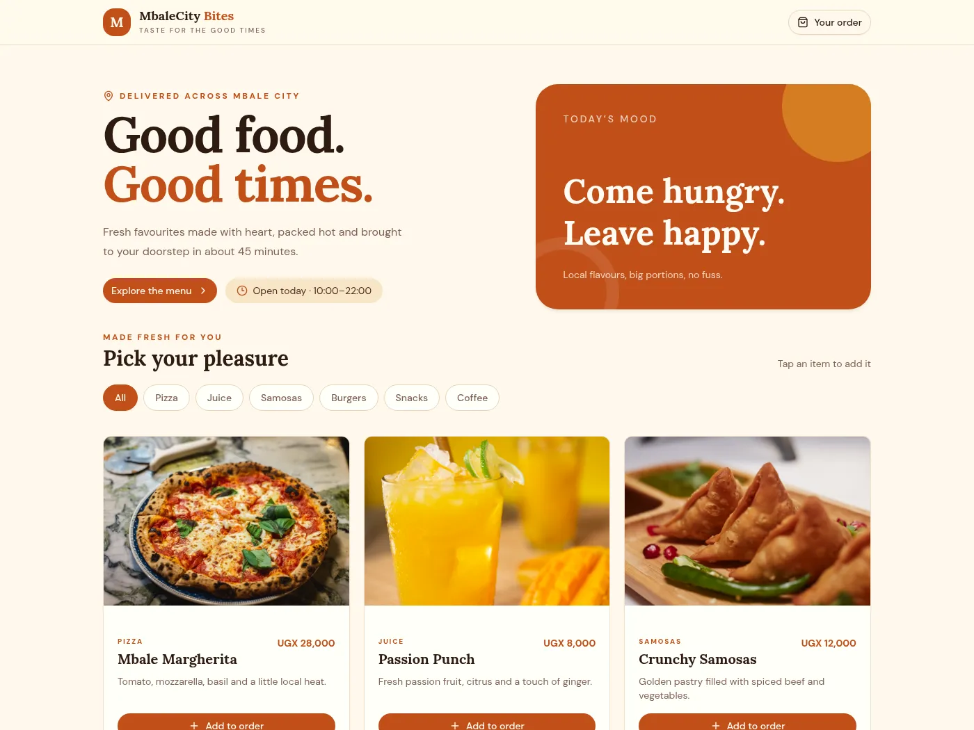 MbaleCity Bites PWA
