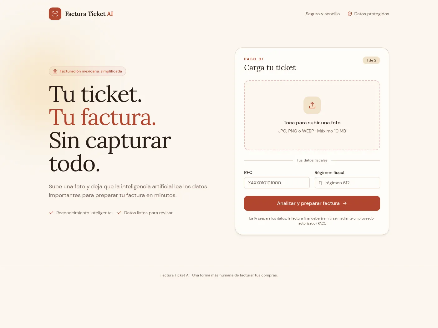 Factura Ticket AI