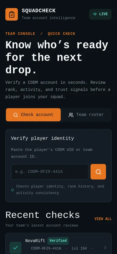 CODM Auth Checker