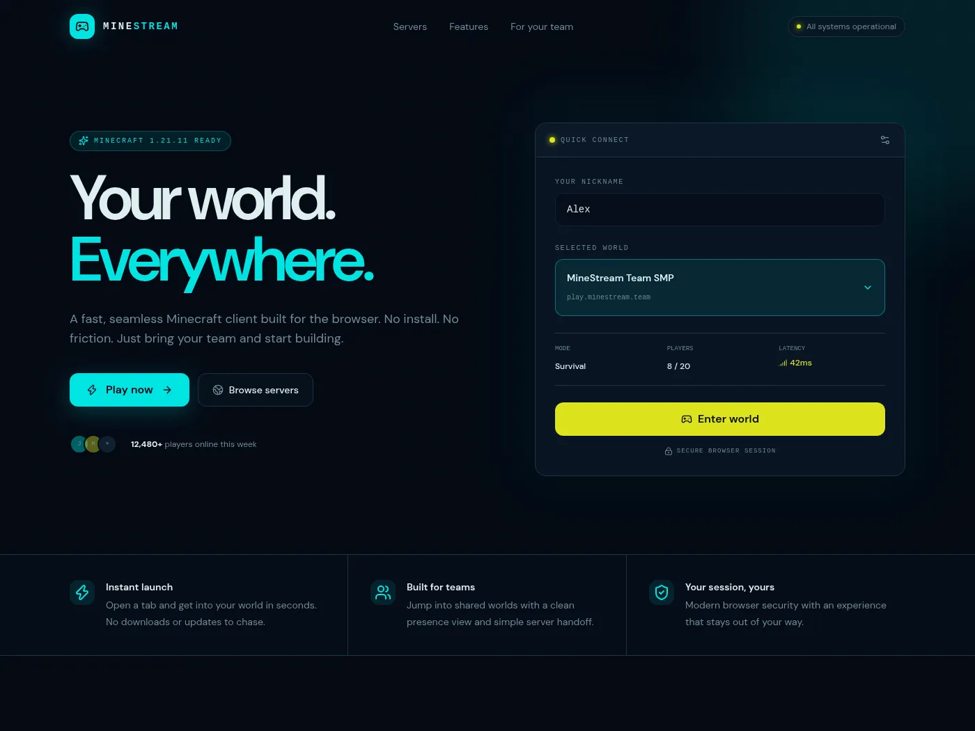 MineStream Web Client
