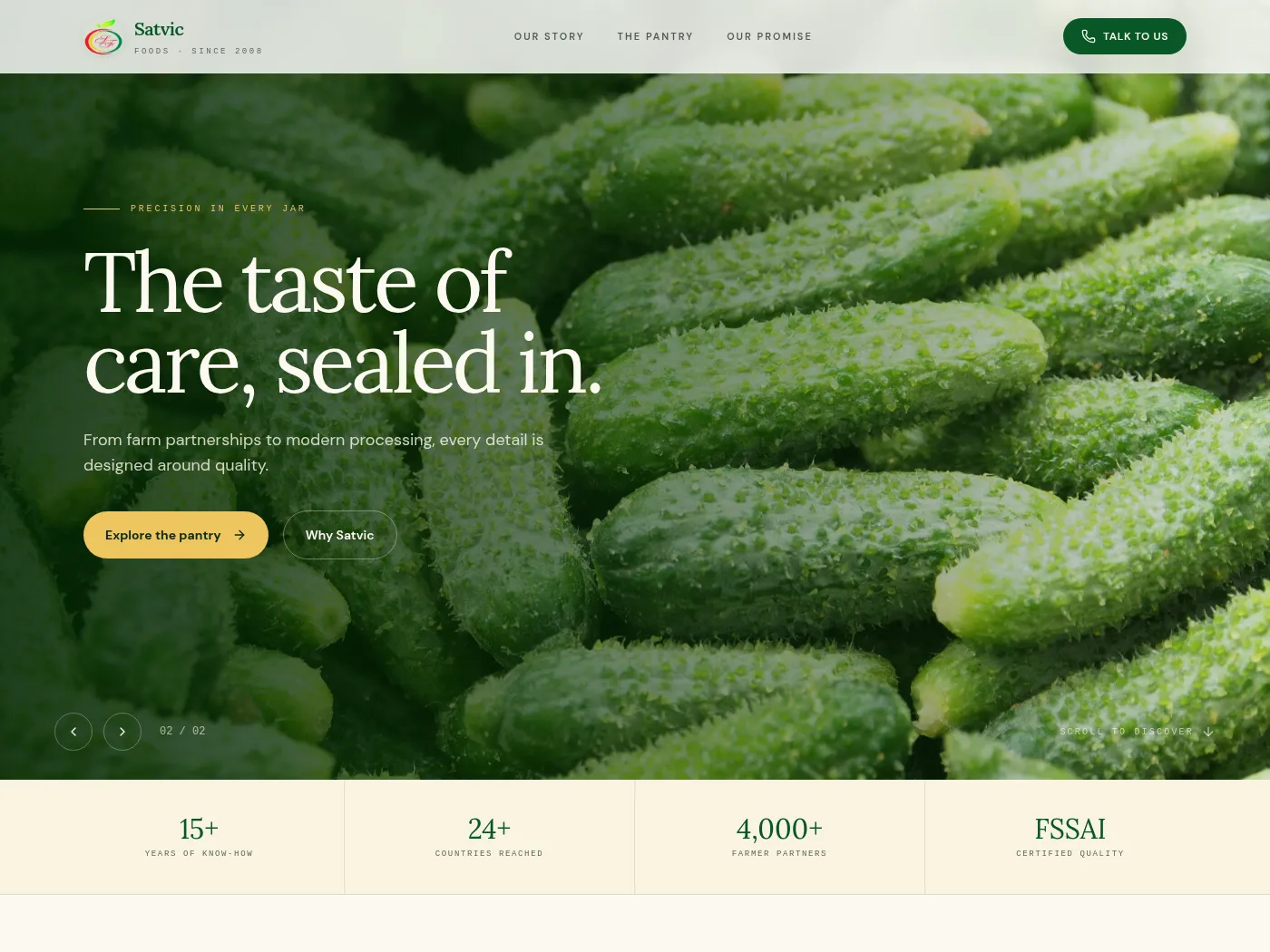 SatvicFoods Website Revamp