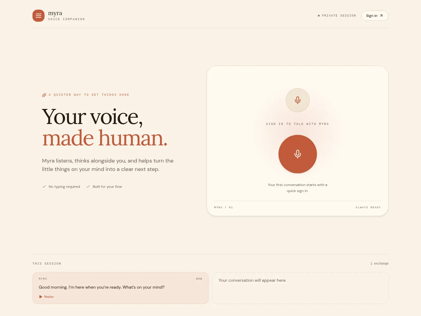 Myra Voice AI Assistant