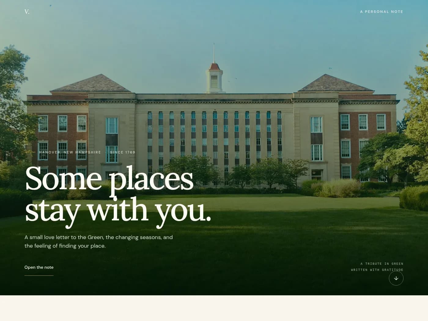 Dartmouth Tribute Page