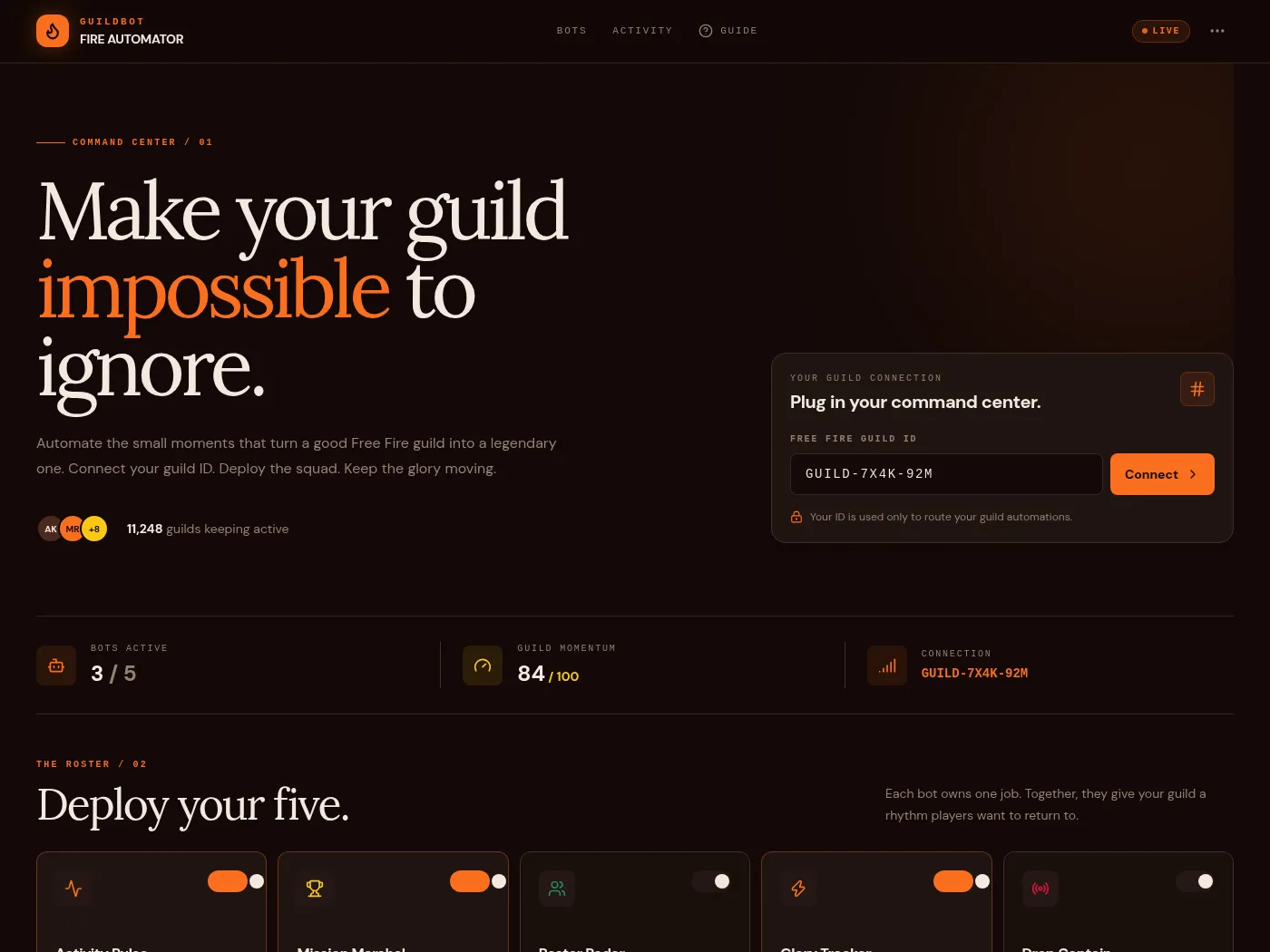 GuildBot Fire Automator