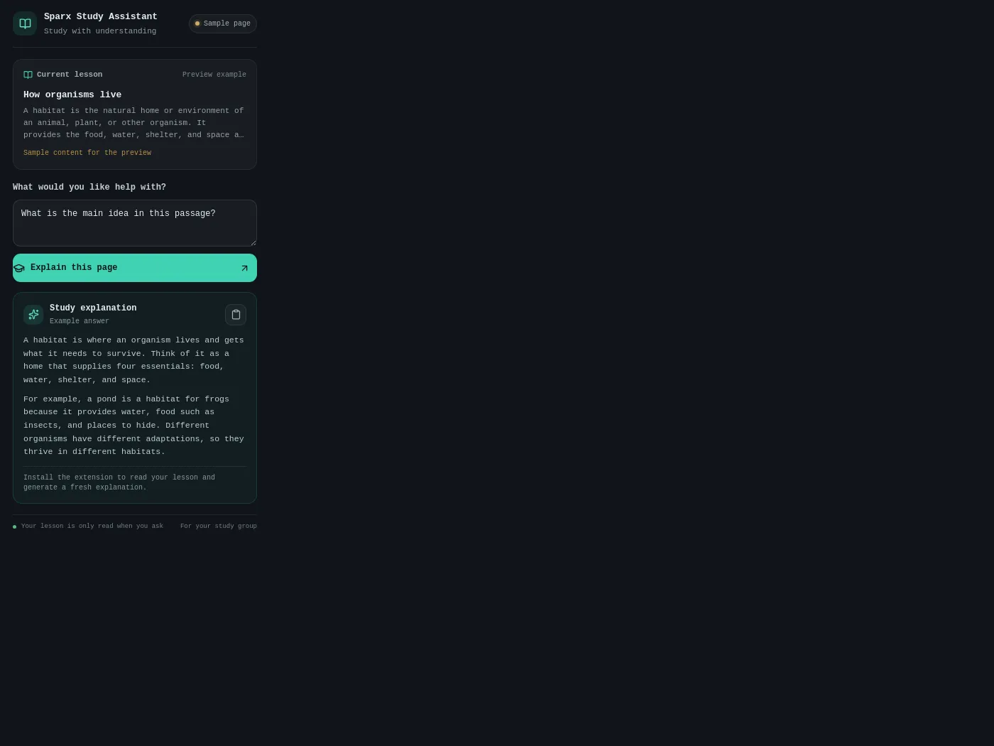 Sparx AI Study Assistant