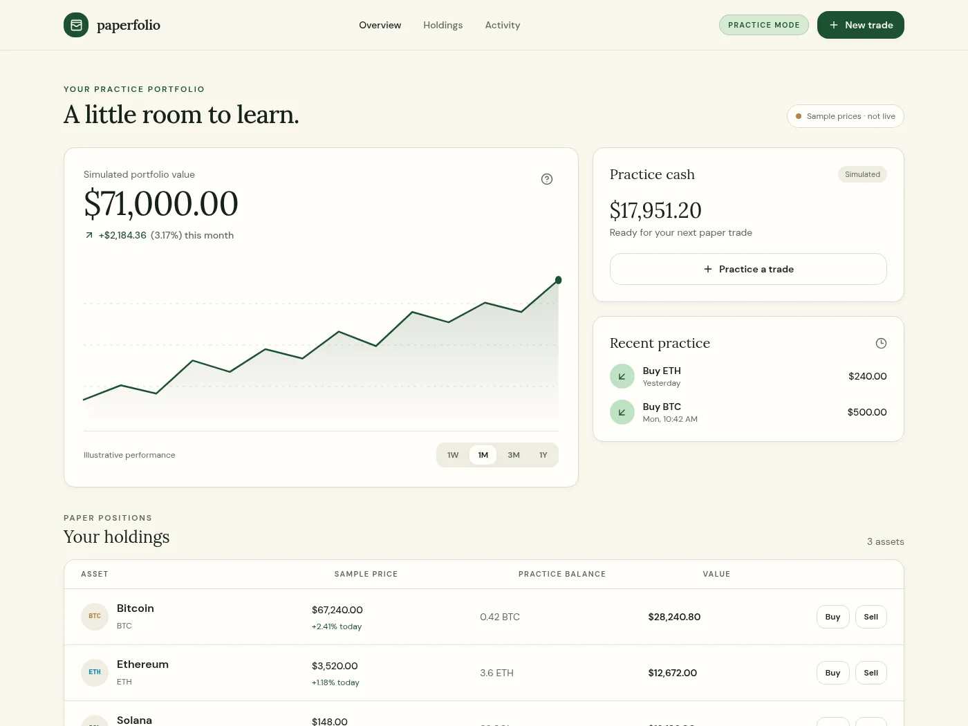 Phantom Portfolio Sim