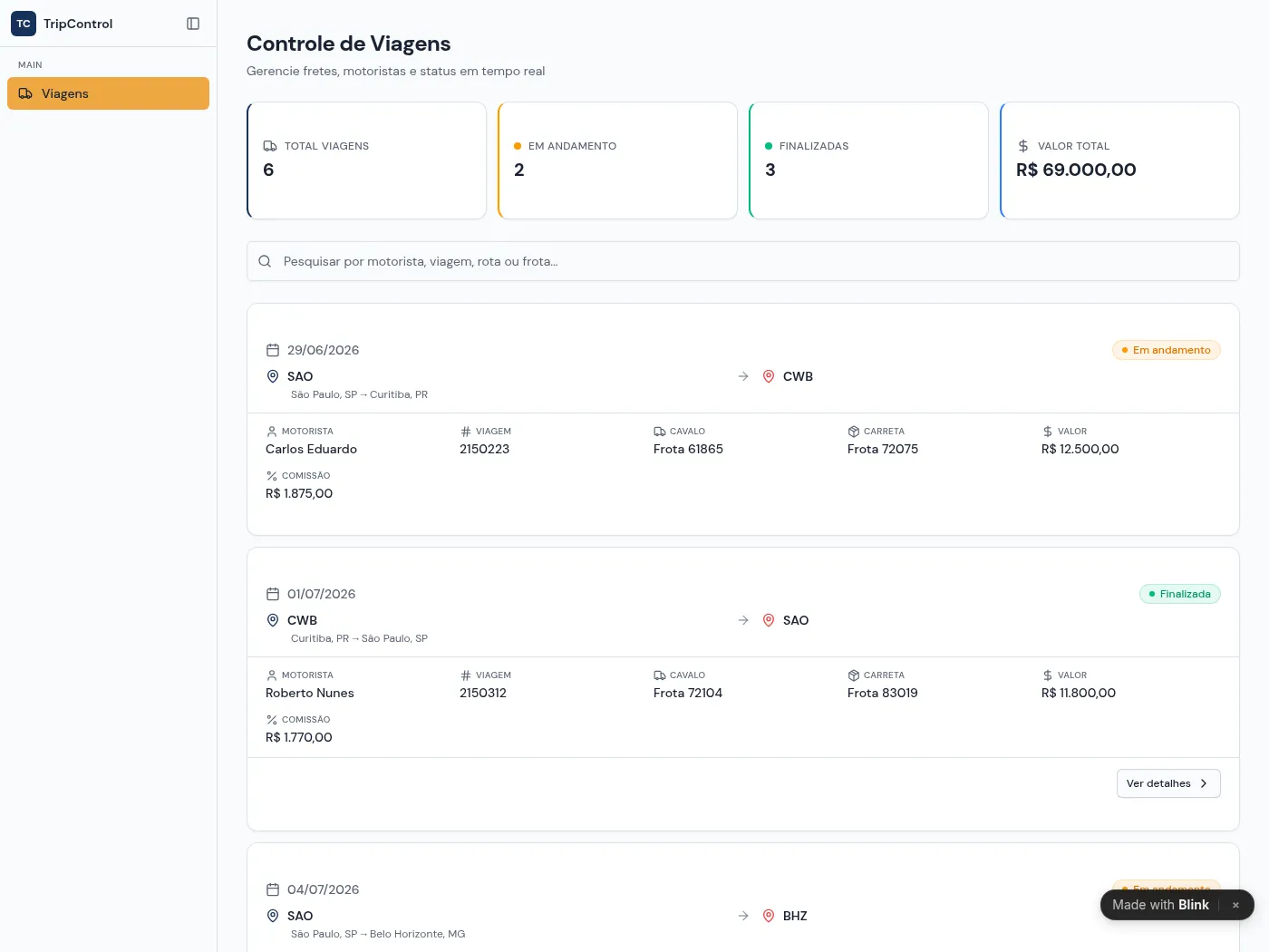 TripControl Logistics