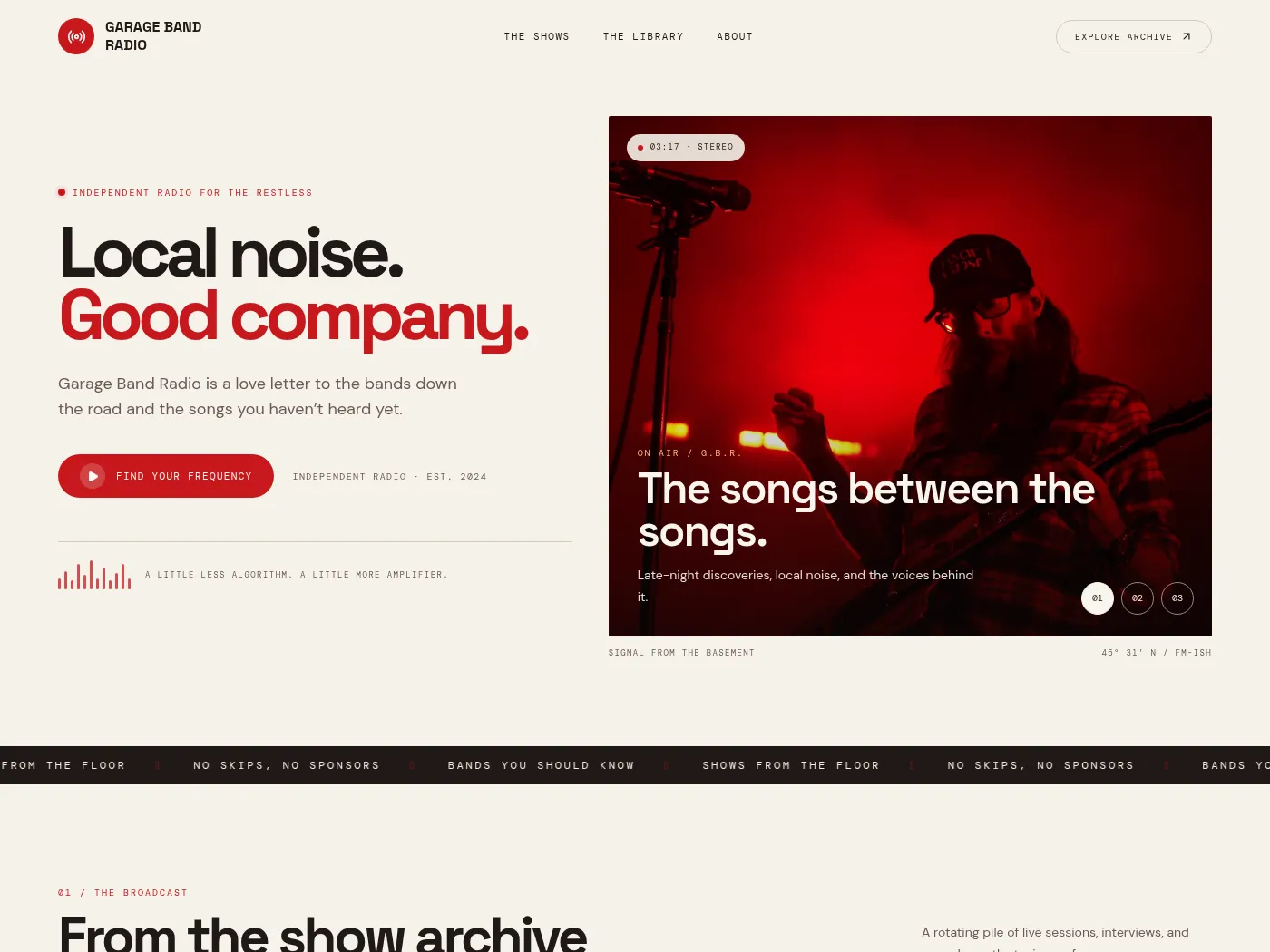 Garage Band Radio Hub