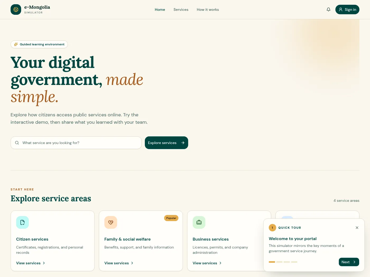 E-Gov Platform Simulator