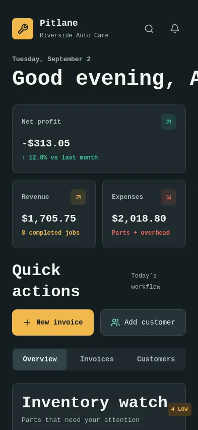 AutoShop Manager Mobile