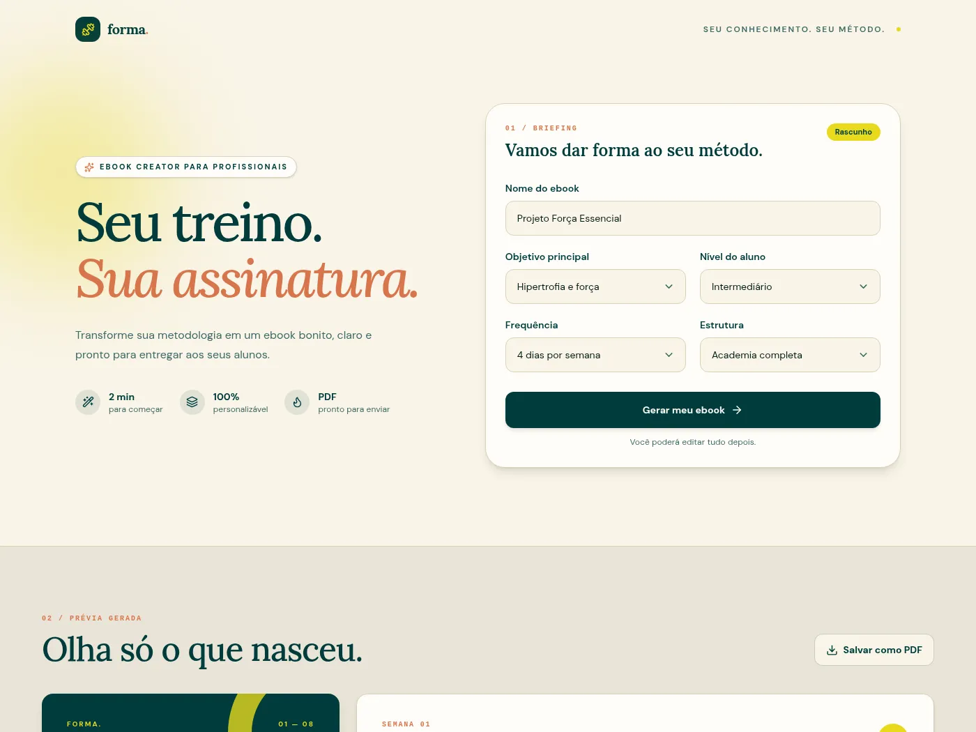 Ebook de Treino Creator