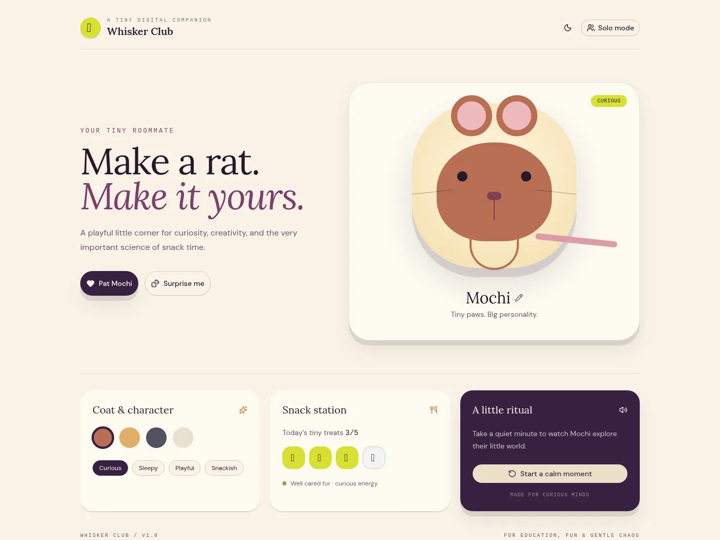 Virtual Rat Creator