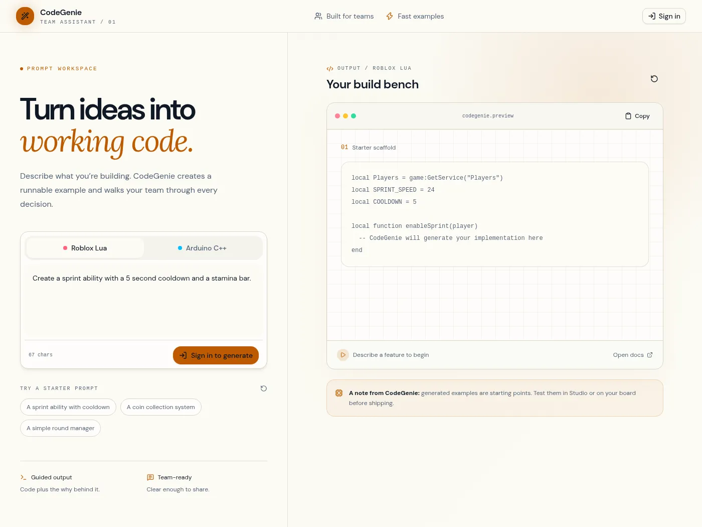 CodeGenie Assistant