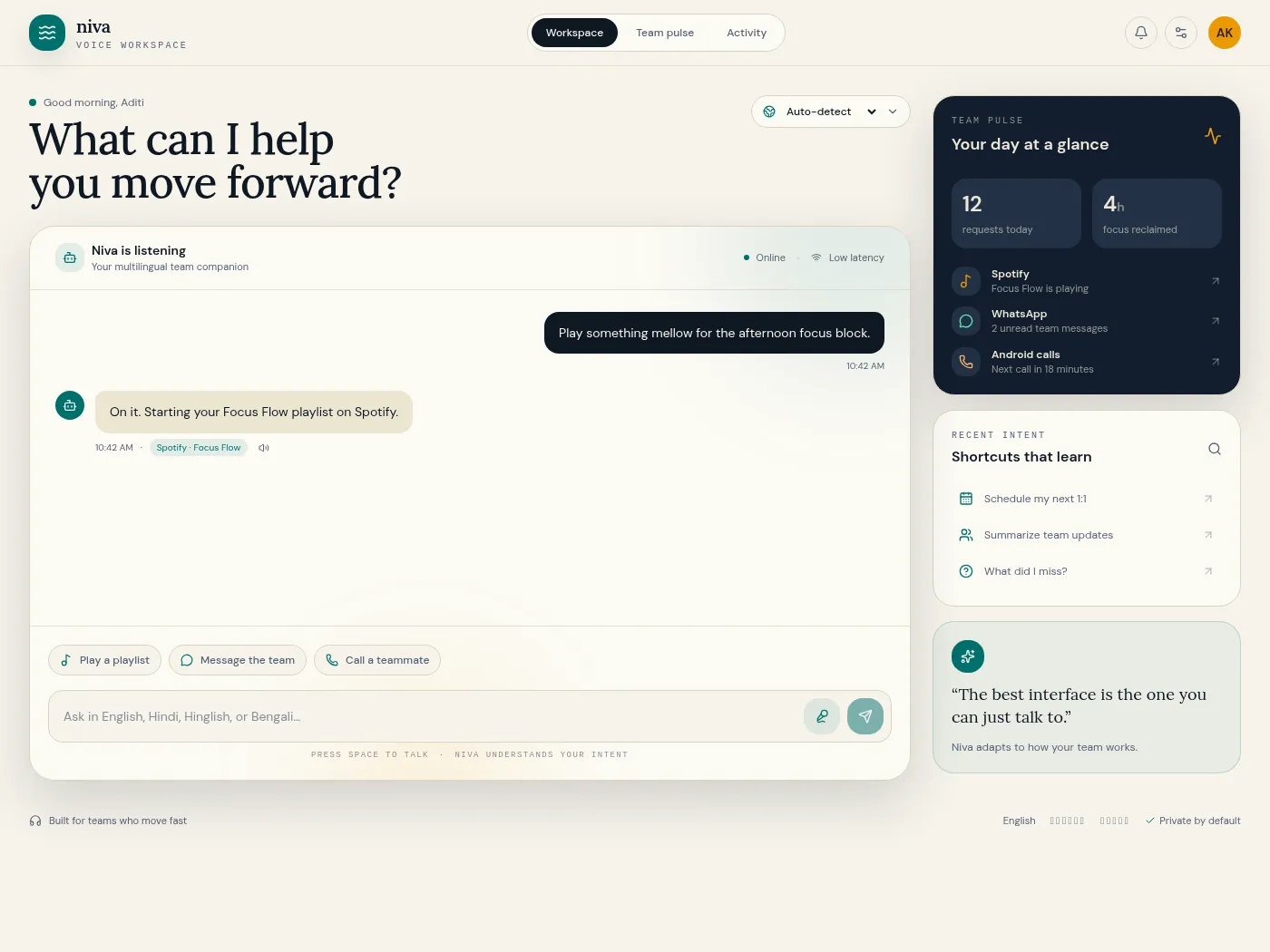 Polyglot AI Voice Assistant