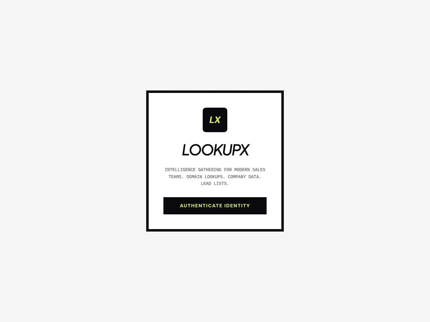 LookupX Web Tool