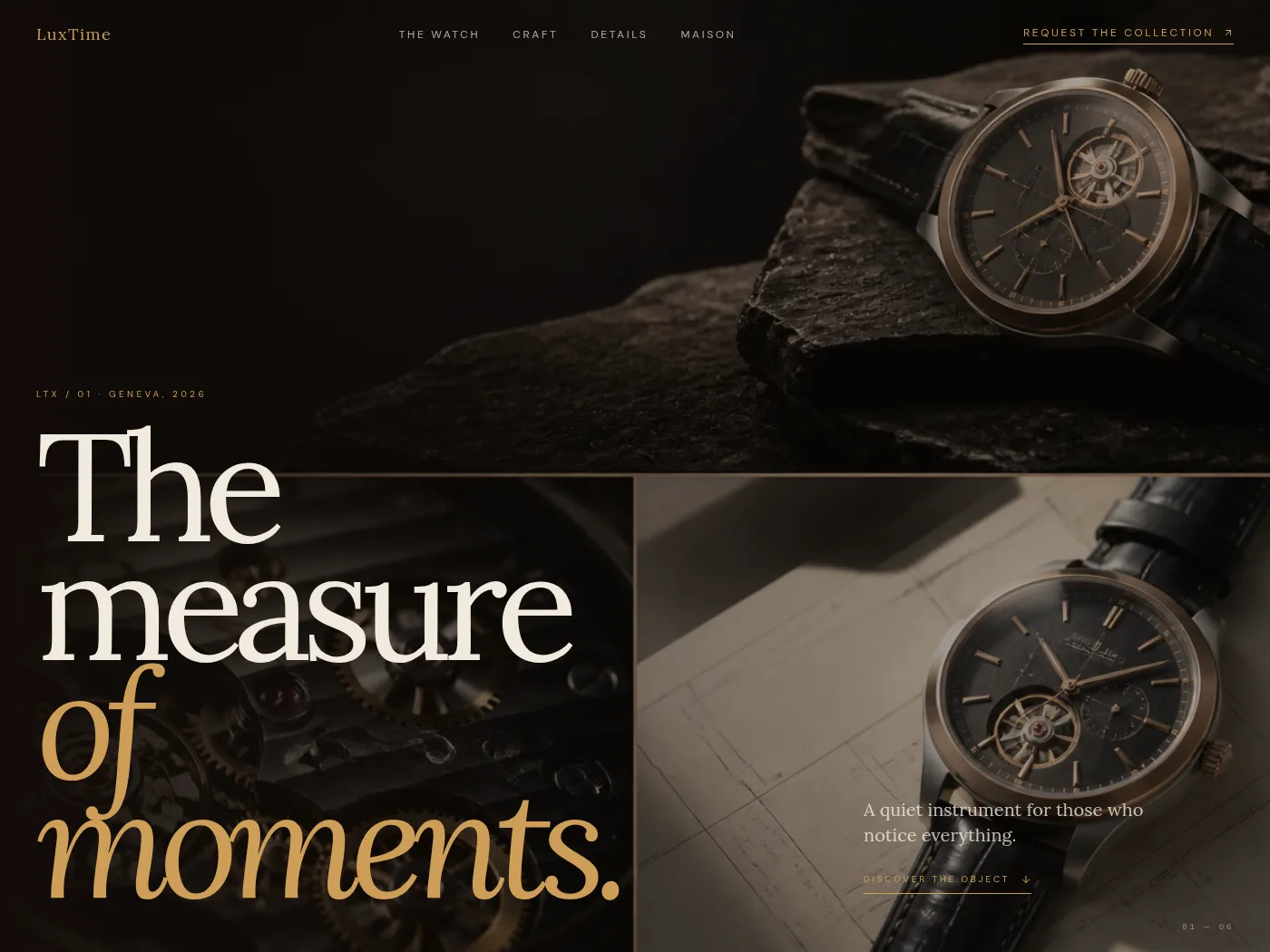 LuxTime Editorial Landing