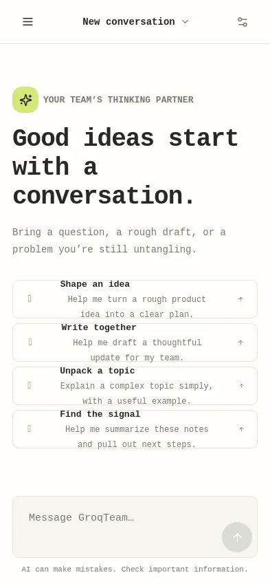GroqTeam Chat AI