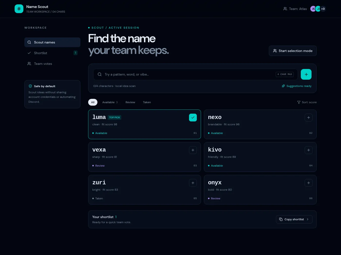 Discord Name Scout