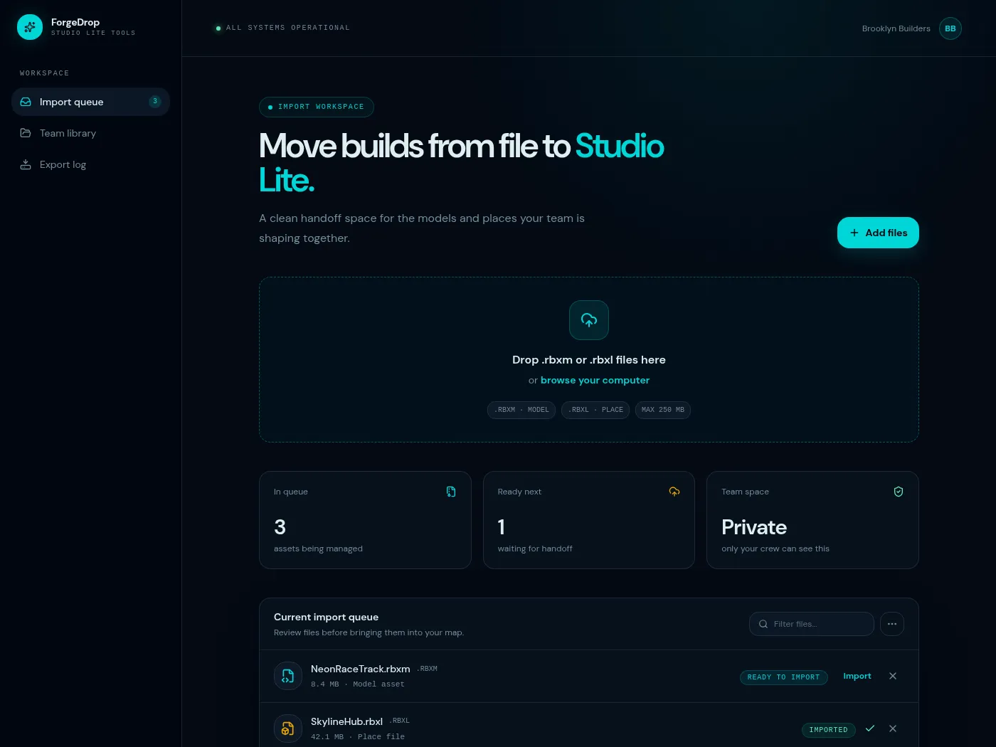 Roblox Import Streamline