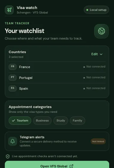 Visa Alert Tracker