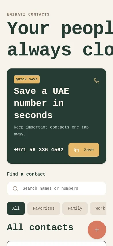 Emirati Contacts Manager