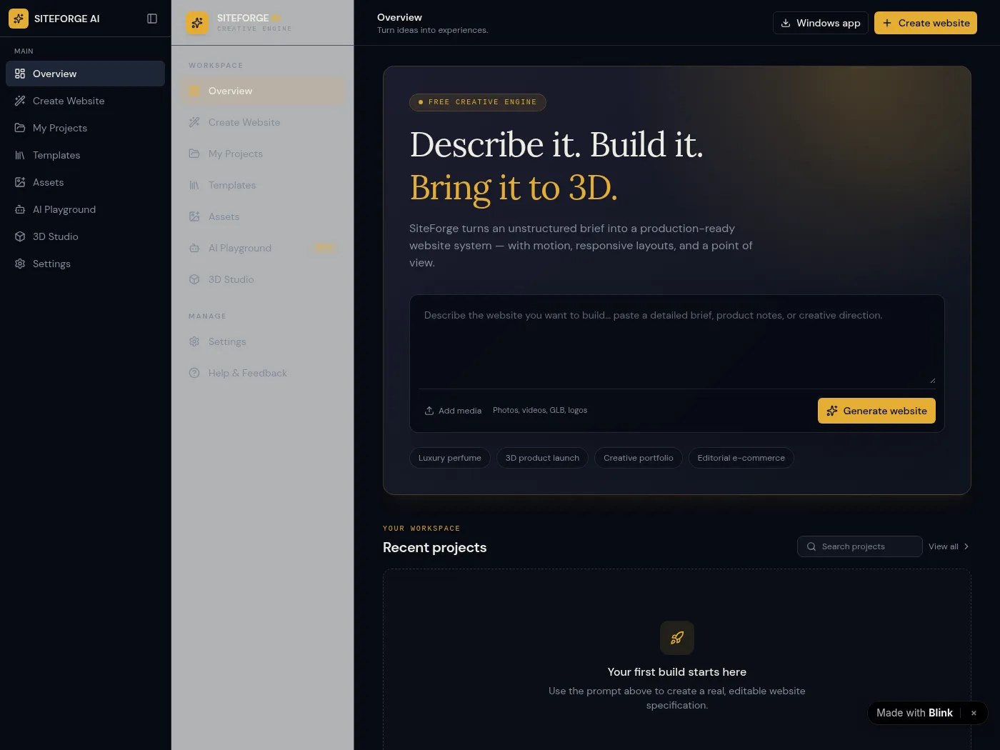 SiteForge AI Builder