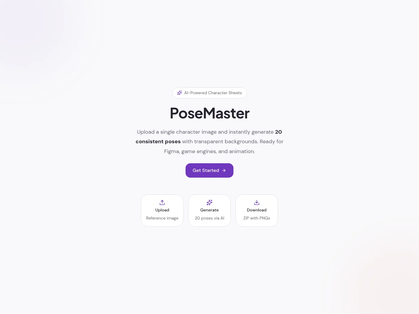 PoseMaster Character Sheets