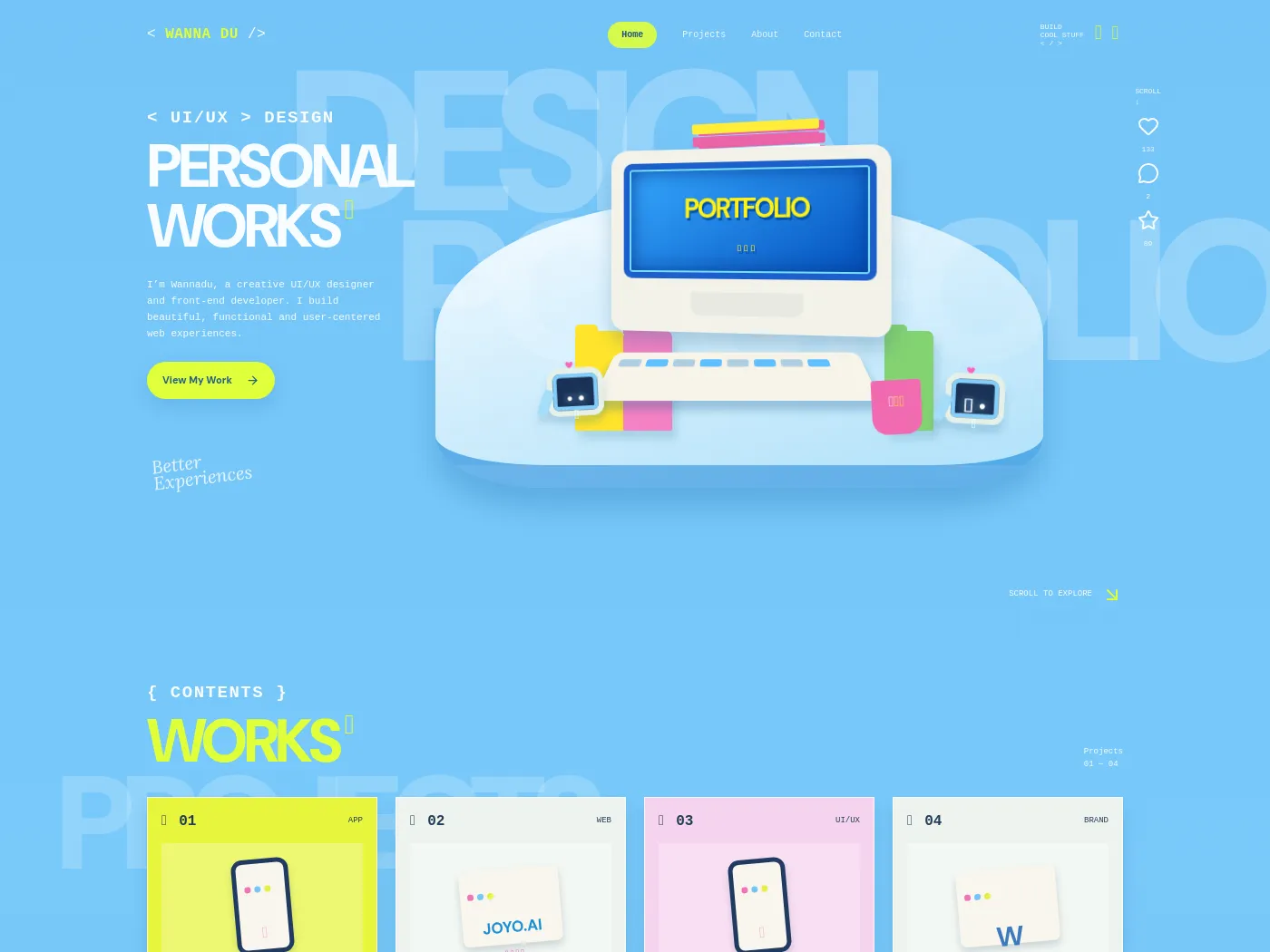 Retro3D Portfolio Site