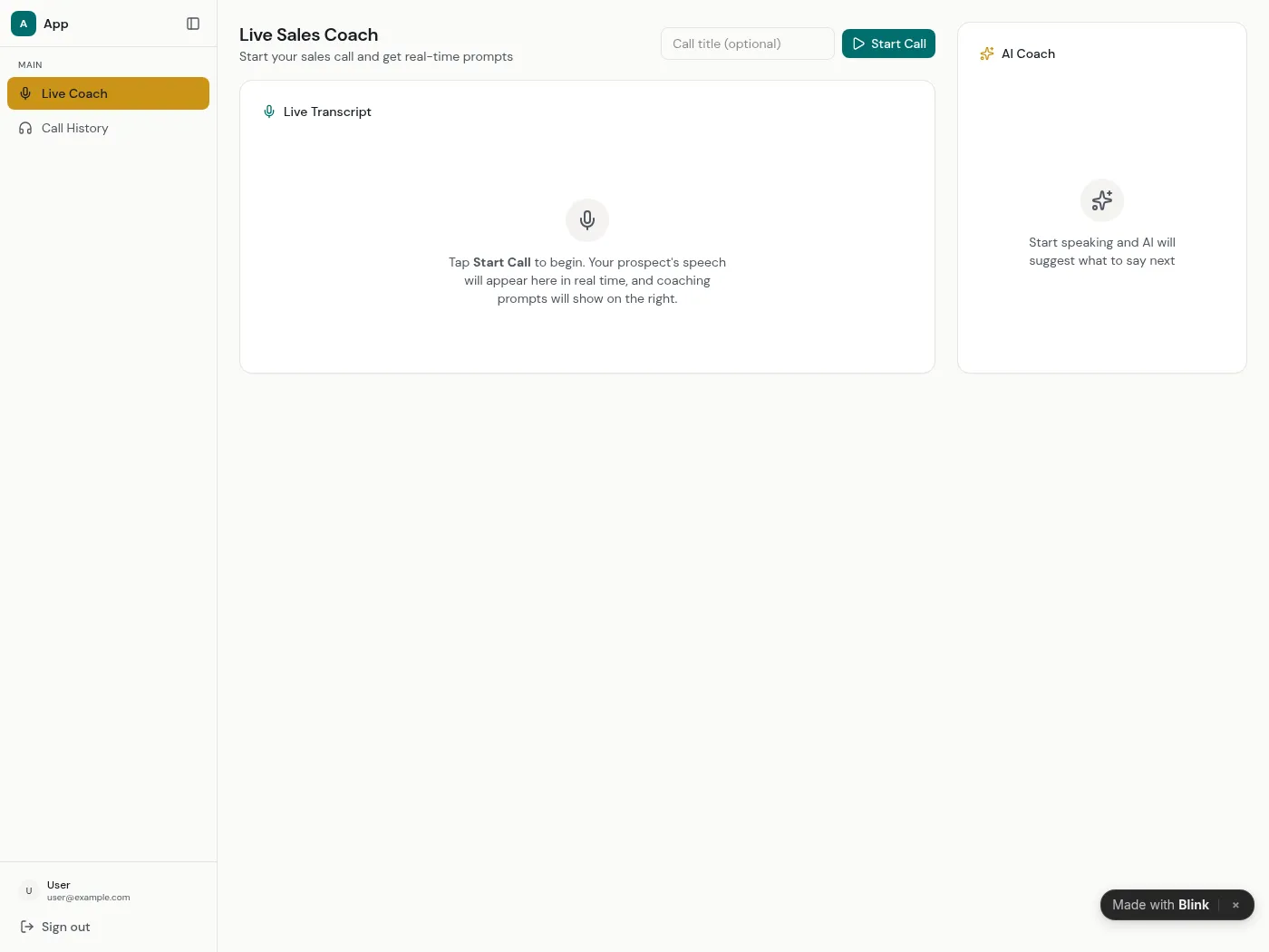 SalesCall AI Coach