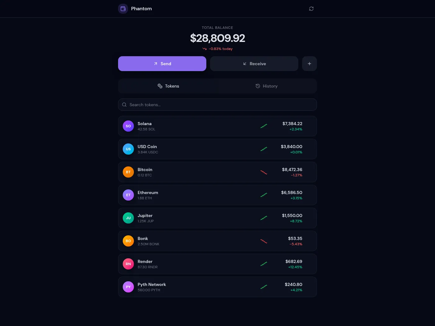 Phantom Wallet Simulator