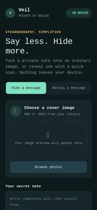 Stego iOS App