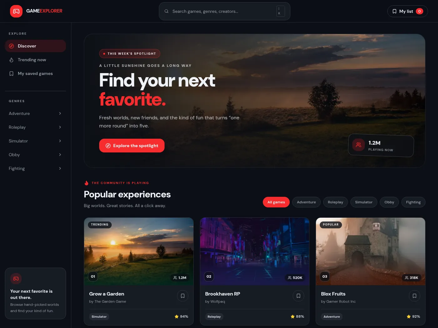 Roblox Game Explorer