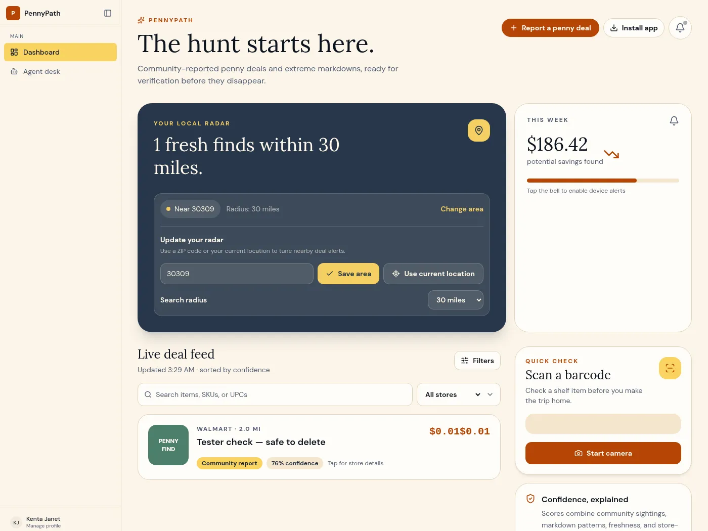 PennyPath AI Deal Tracker
