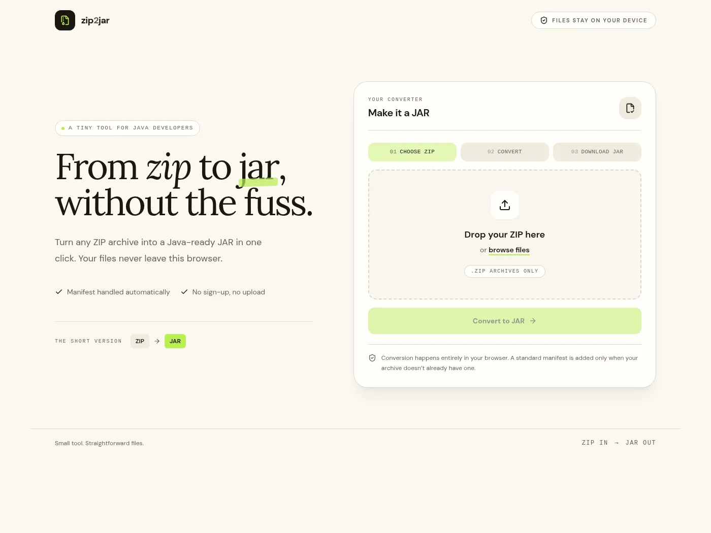 Zip2Jar Converter