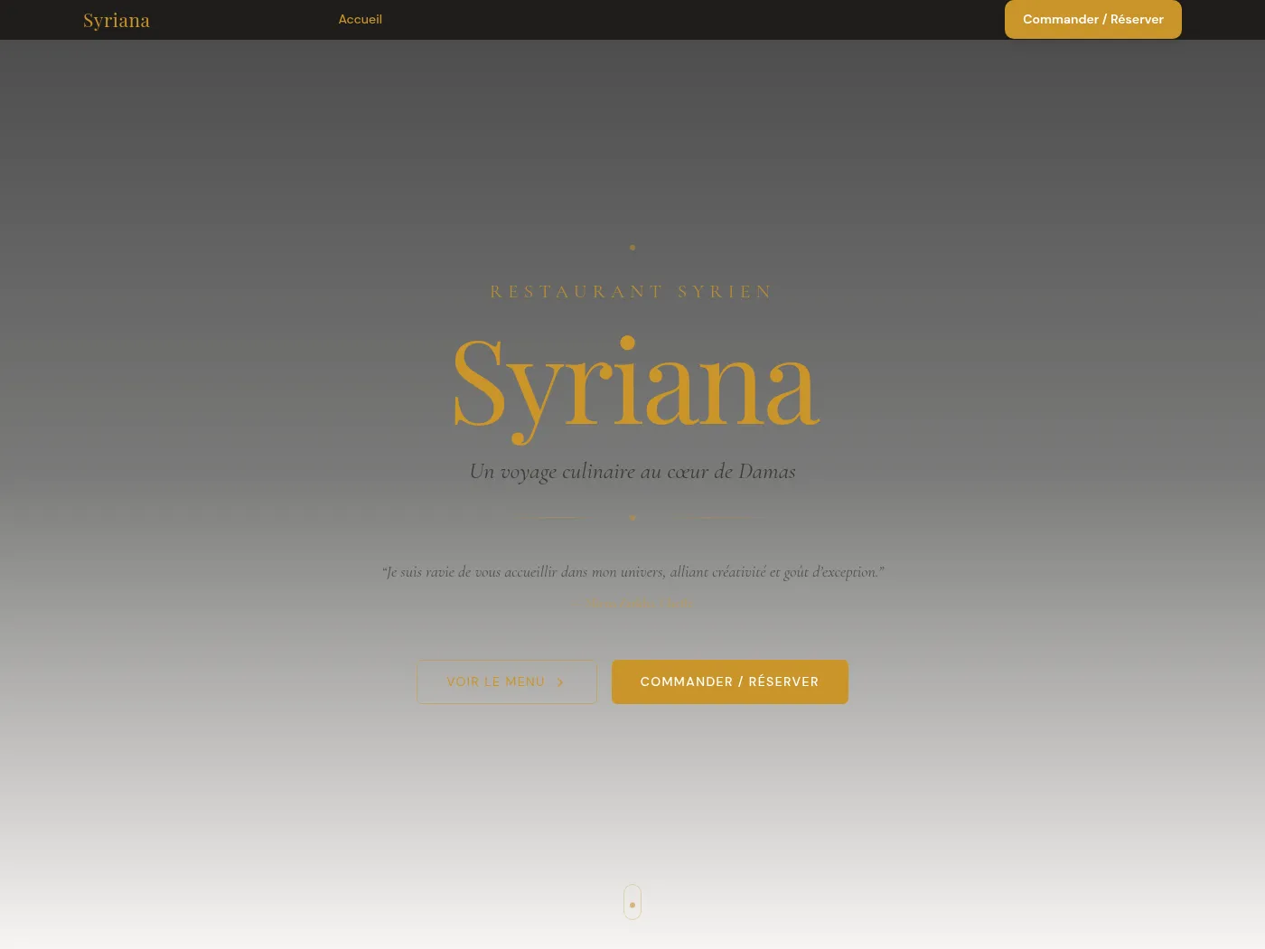 Syriana Restaurant Vitrine