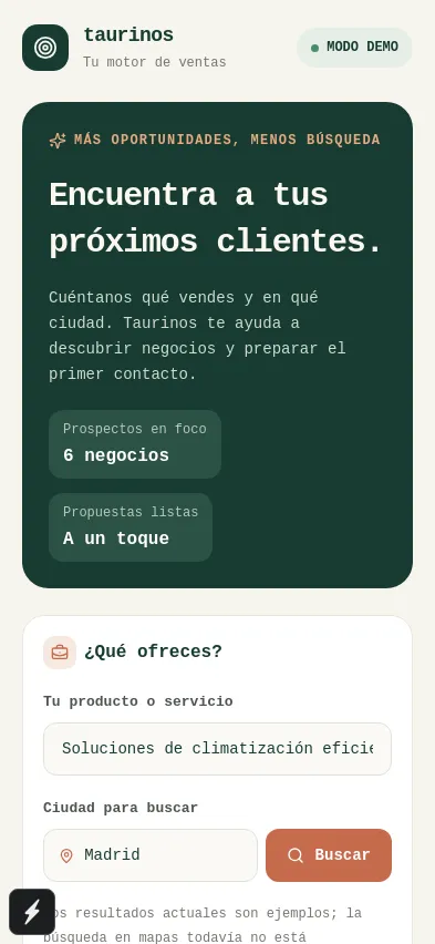 Taurinos Lead Finder