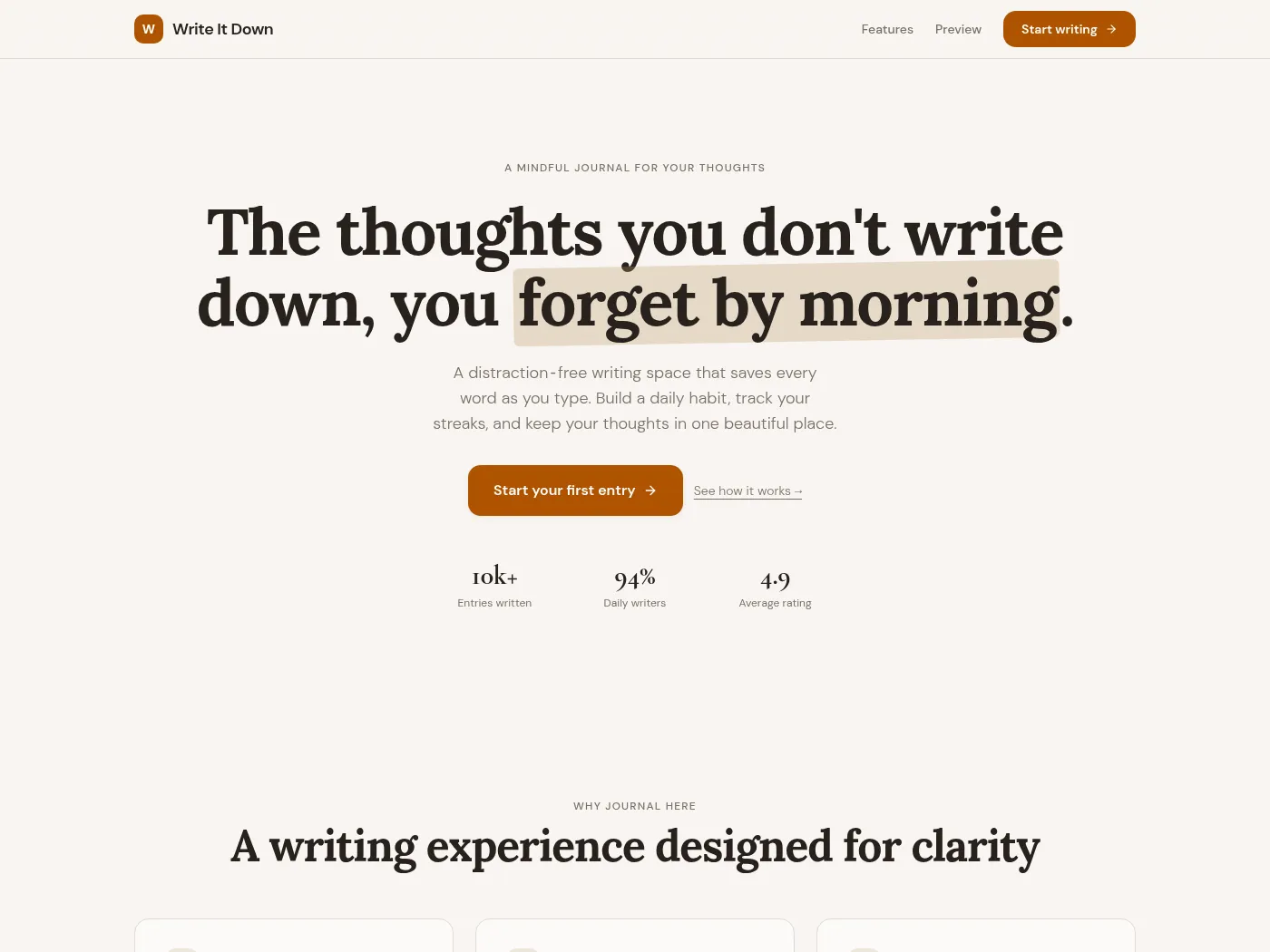 Write It Down Reimagined