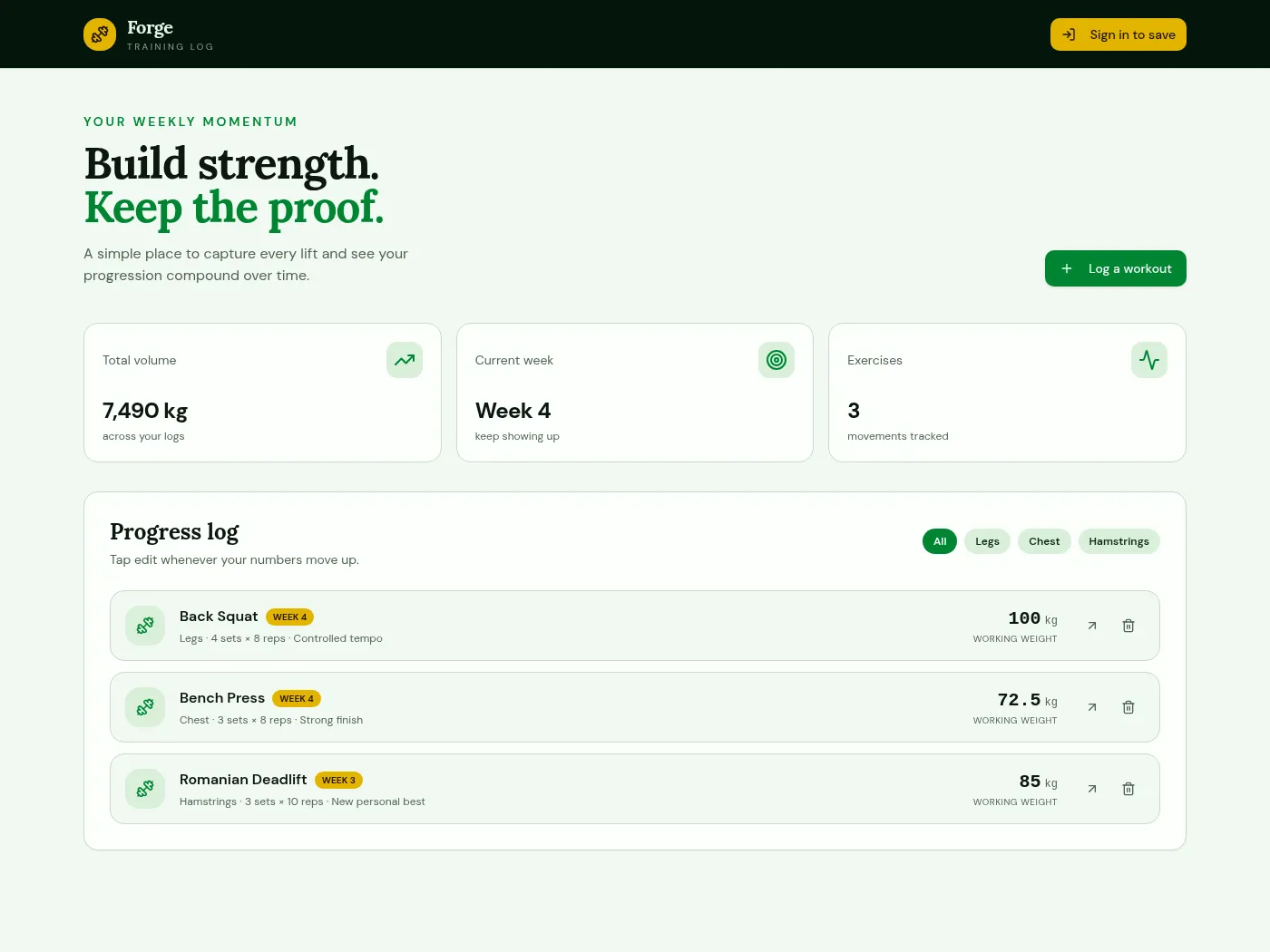Gym Progress Tracker