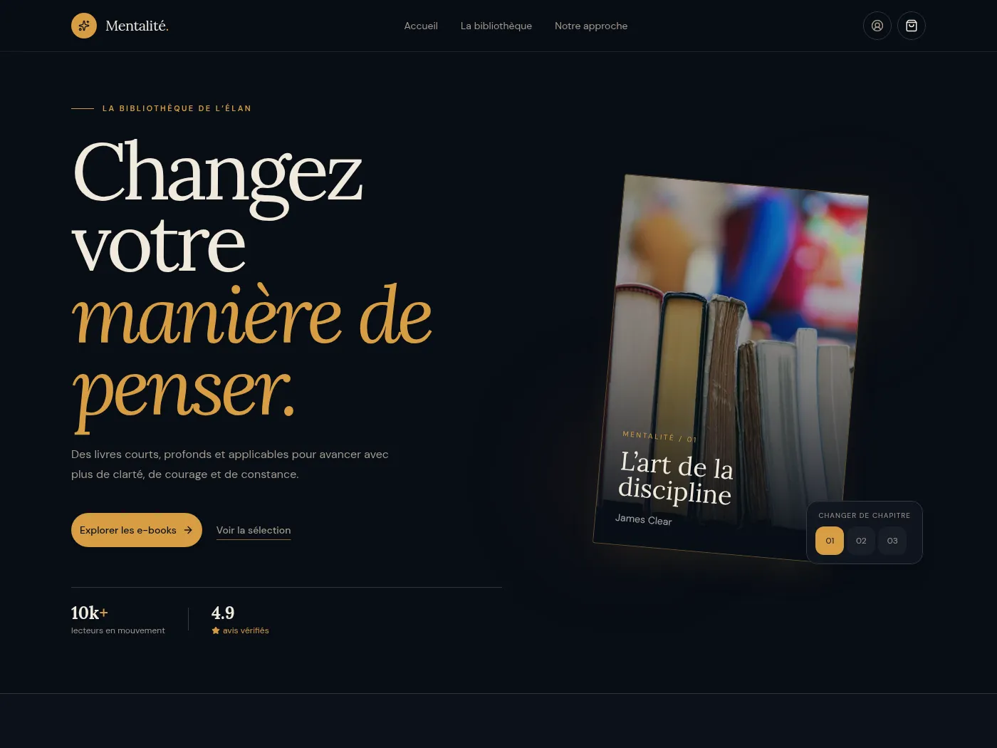 Mentalité E-Book Platform