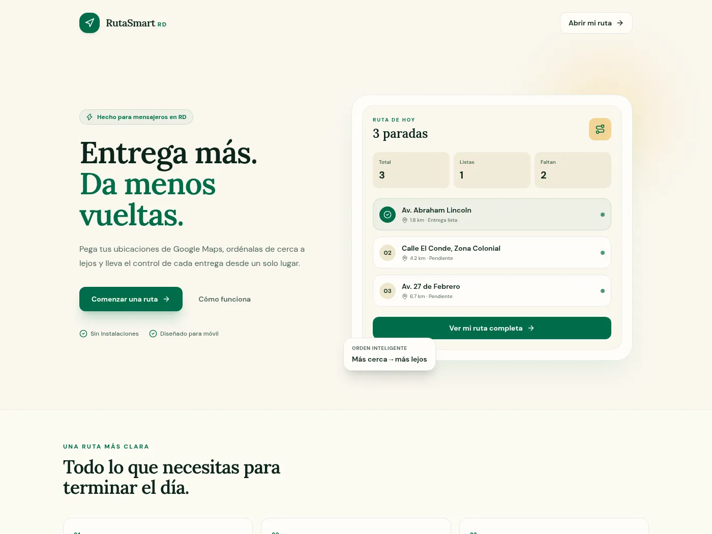 RutaSmart Mensajero RD