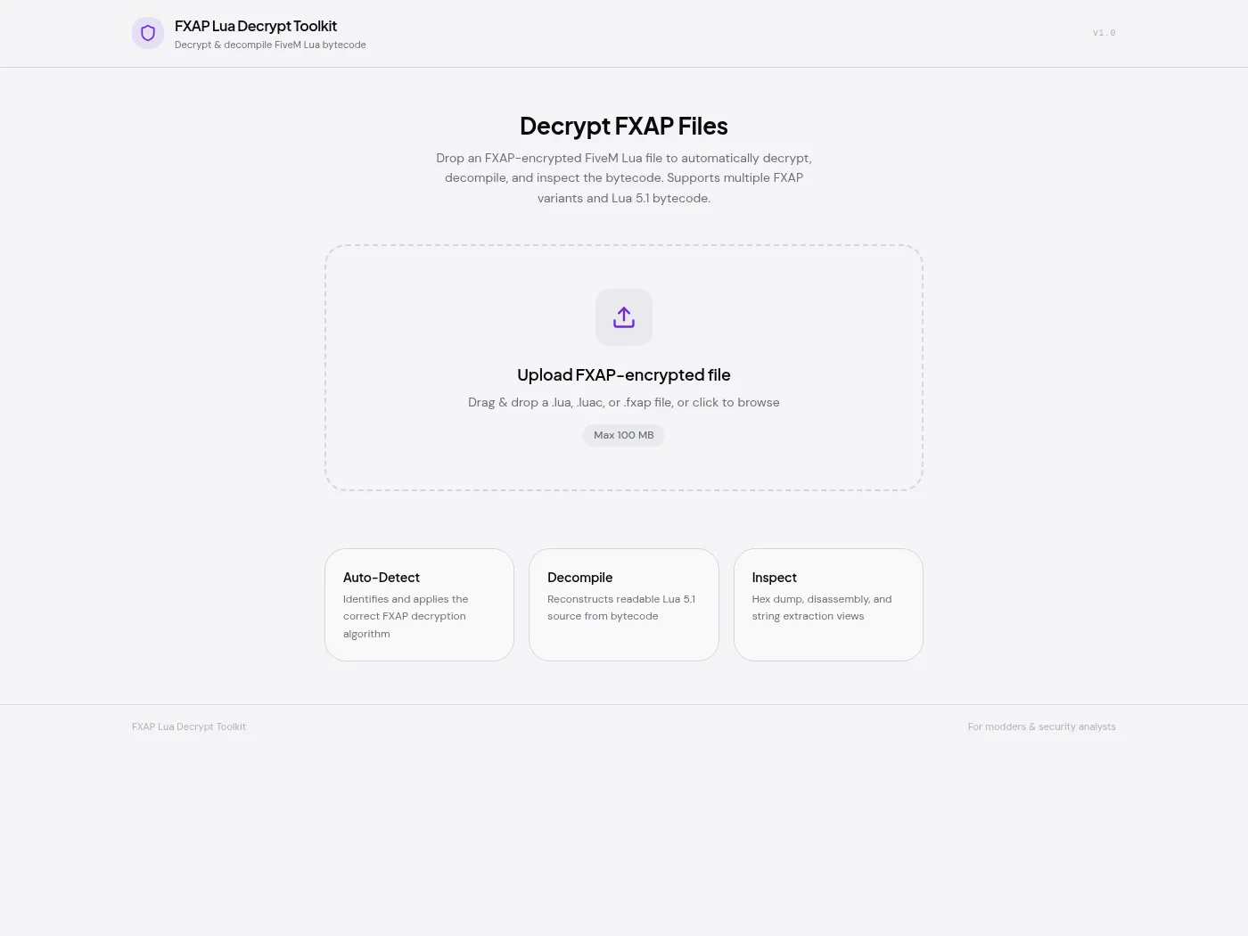 FXAP Lua Decrypt Toolkit