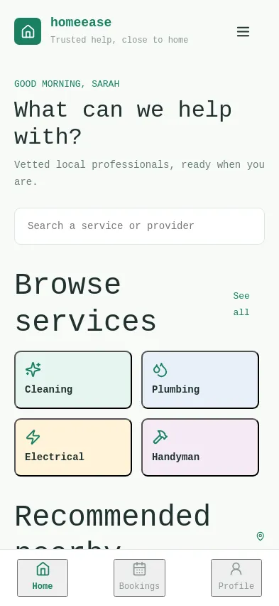 HomeEase Marketplace App