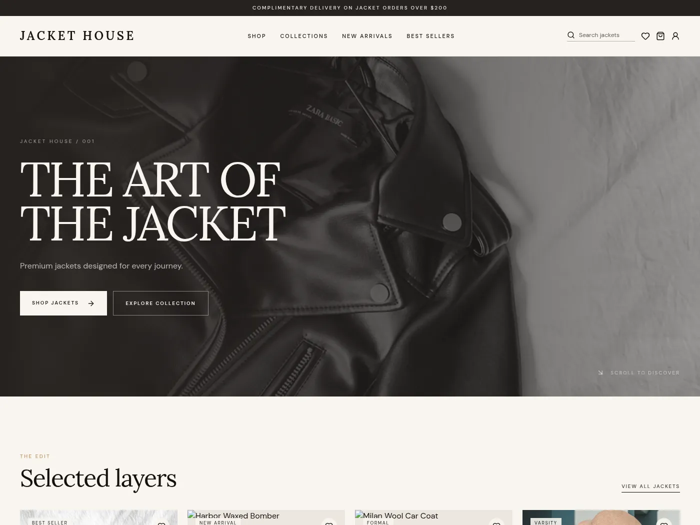 Jacket House E-Commerce