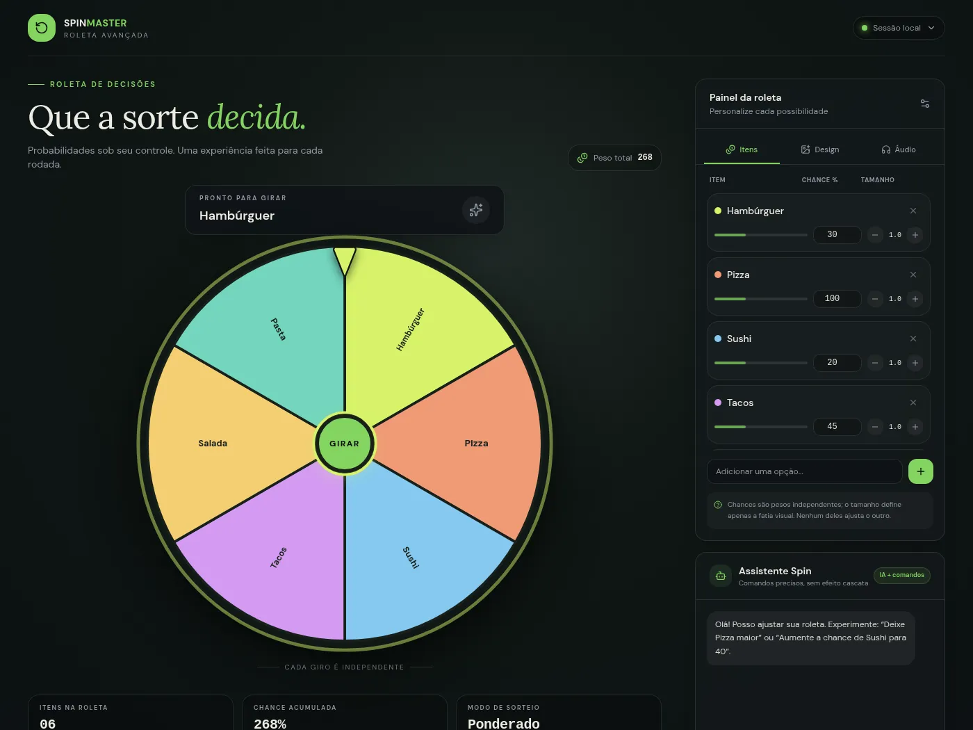 SpinMaster Roleta Avançada