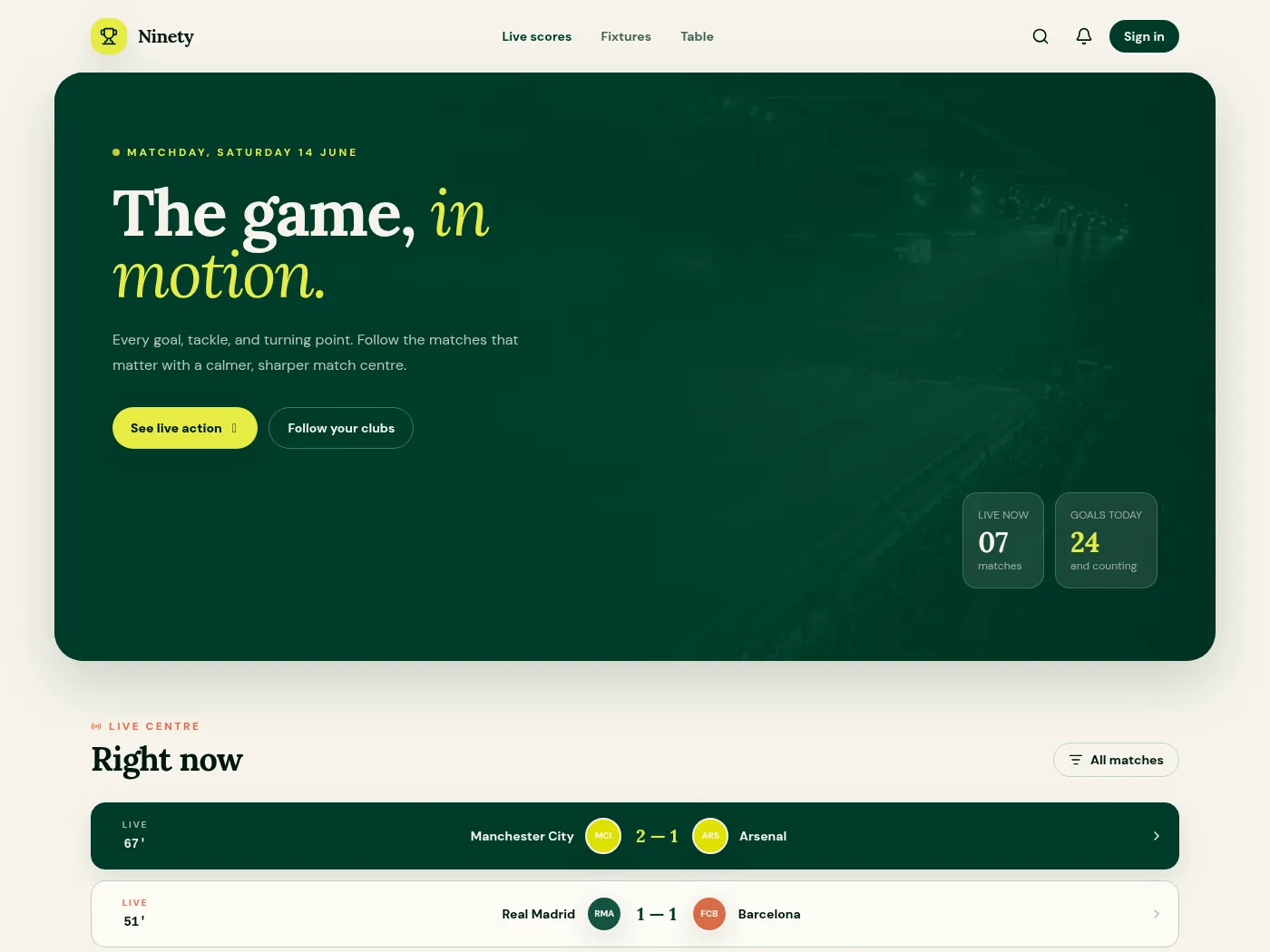 Soccer Stats Tracker