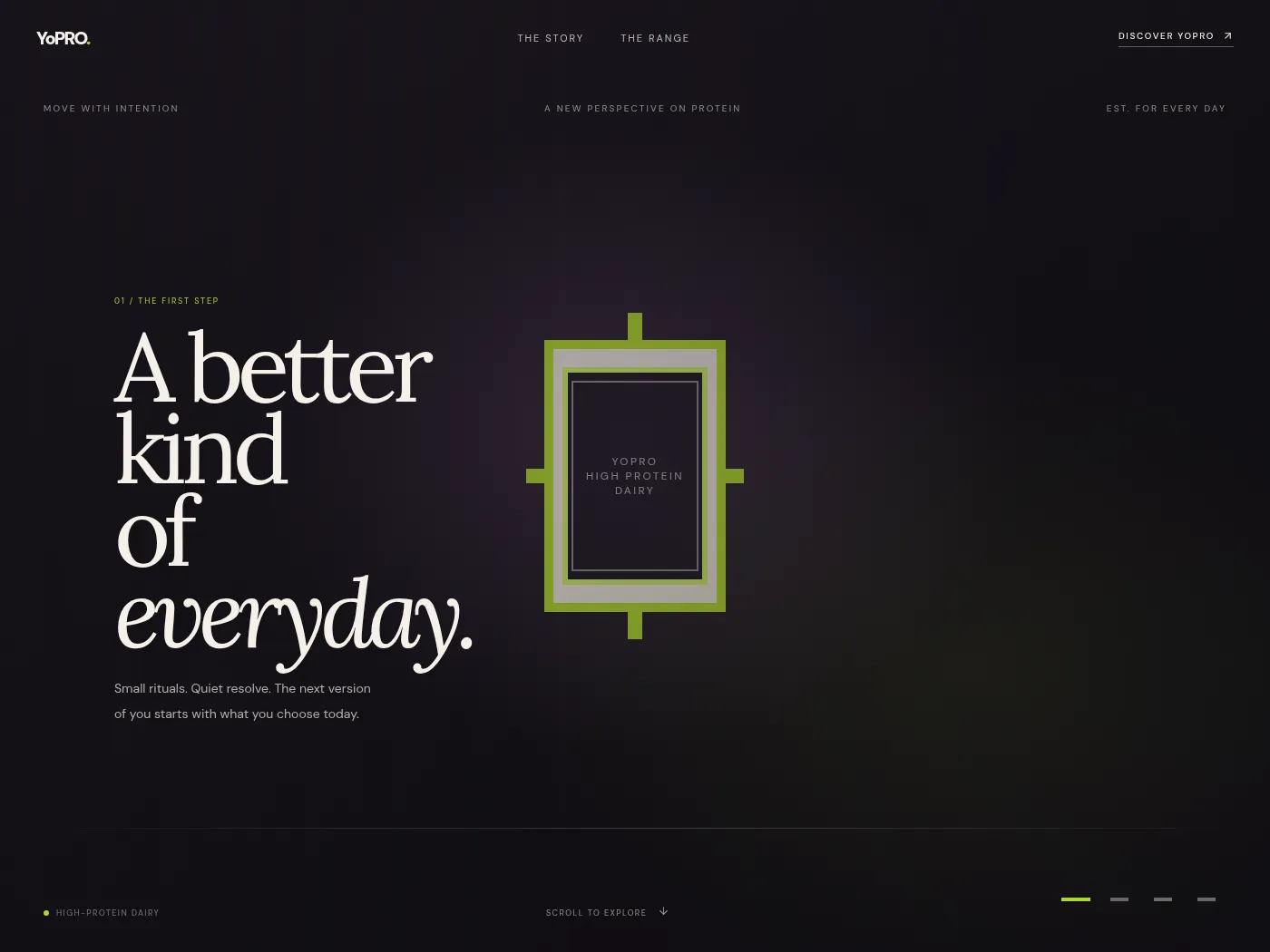 Cinematic Product 3D Site