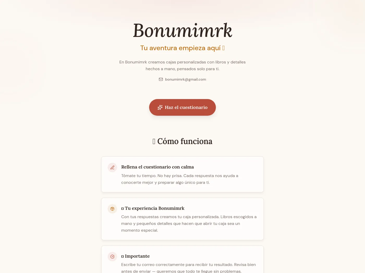 Bonumimrk Adventure Quiz