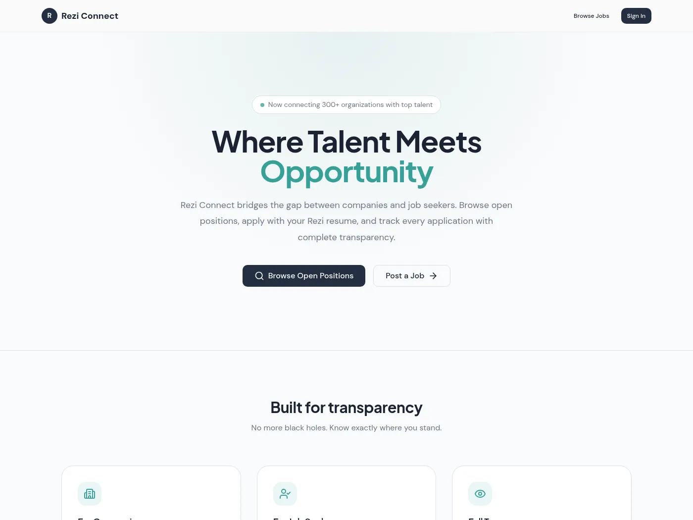 Rezi Connect Platform