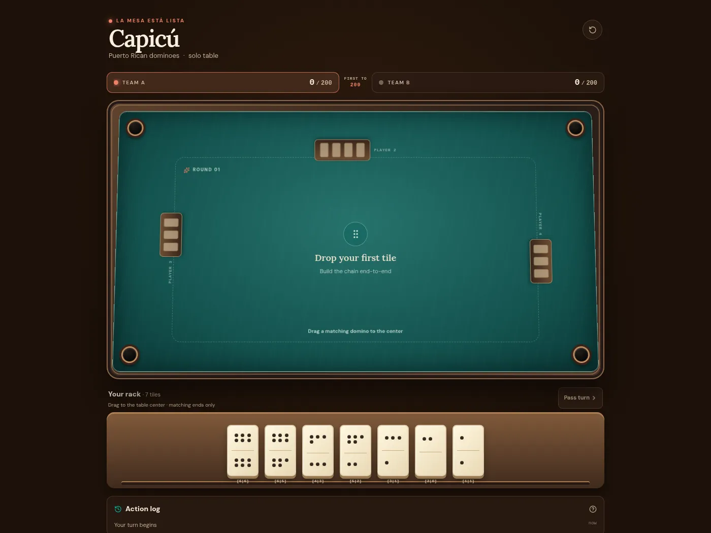 Capicú Domino Table